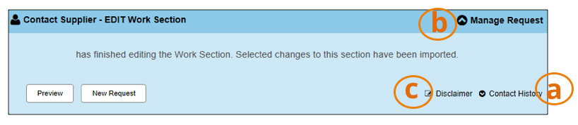 Editing your work section - Masterspec